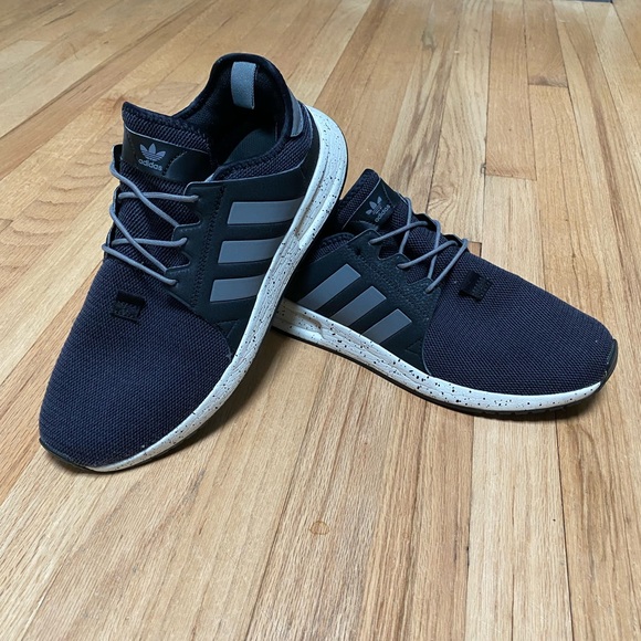 adidas | Shoes | Adidas Blackgrey Sneakers With White Sole | Poshmark